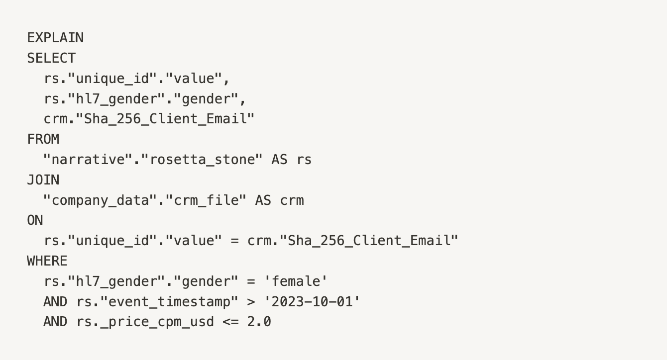 A deeper dive into NQL - Narrative Query Language