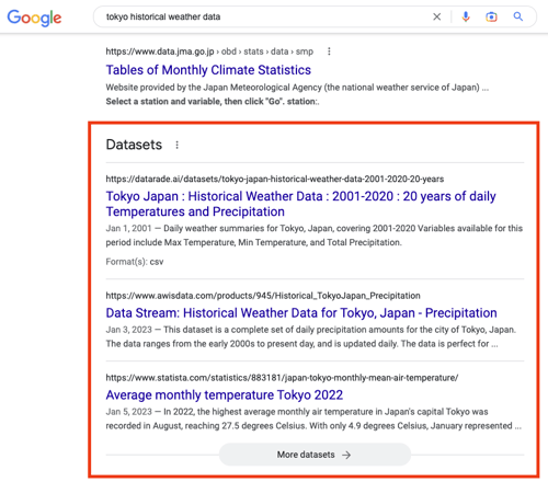 Google makes it easier to find relevant datasets via search