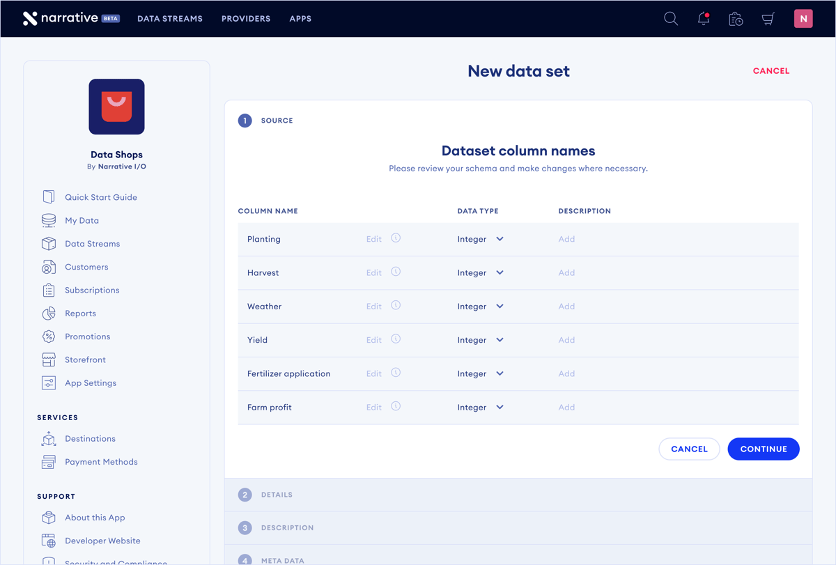 Launch a custom data exchange with Data Shops
